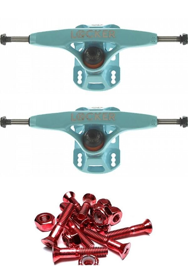 PRODUCT DETAILS Grind King Locker Light Blue スケートボード トラック 6.75 Hanger 9.5 Axle 1インチ レッドハードウェア セット【商品仕様】・ 種別：スケートボード用トラック...