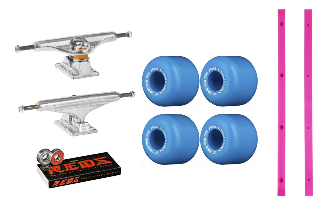 PRODUCT DETAILS INDEPENDENT 144 Powell Mini-Cubic Blue Black Diamond Purple Rails Bones Reds スケートボード 足回りセット【商品仕様】・ 種別：スケ...