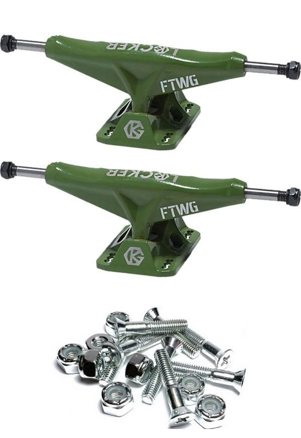 PRODUCT DETAILS Grind King Locker スケートボード トラック 5.6" Hanger 8.25" Axle アーミーグリーン 1インチハードウェアセット【商品仕様】・ 種別：スケートボード用トラック（前後2個...