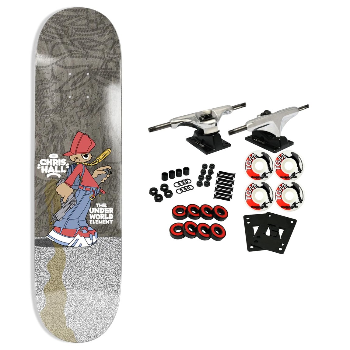 PRODUCT DETAILS Element Underworld Chris Hall B-Boy スケートボード コンプリート 8.5インチ x 31.95インチ【商品仕様】・ 種別：スケートボード コンプリート（組み立てセット）・ ...
