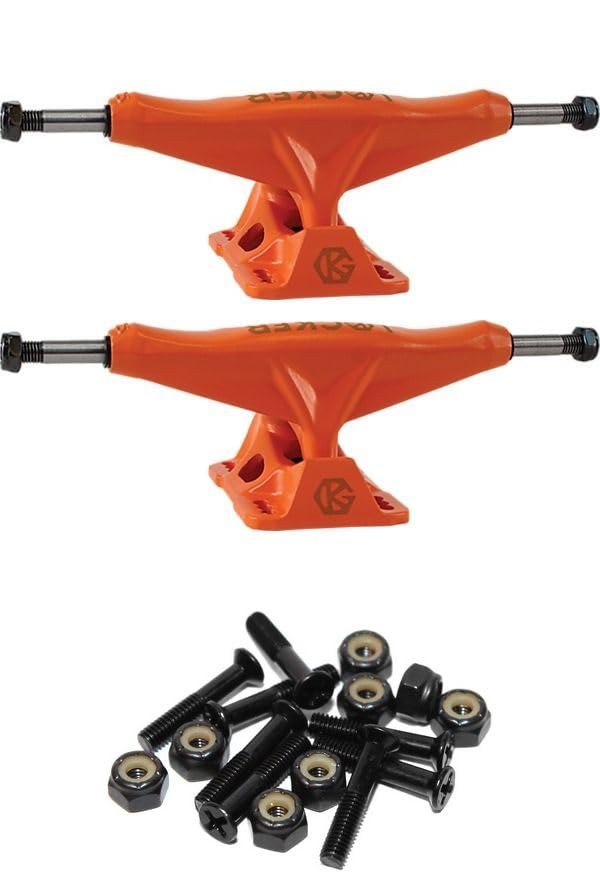 PRODUCT DETAILS Grind King Locker スケートボード トラック 5.6" ハンガー 8.25" アクスル 1インチハードウェア付 オレンジ 2個セット【商品仕様】・ 種別：スケートボード用トラック・ ハンガー幅...