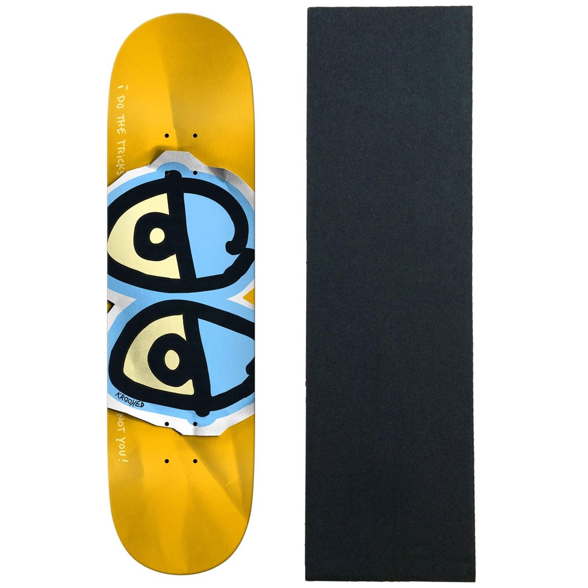 PRODUCT DETAILS Krooked Basalt DBX Eyes スケートボード デッキ 8.38" x 32.25" Gold グリップテープ付属【商品仕様】・ 種別：スケートボード デッキ・ デッキサイズ：8.38" x ...