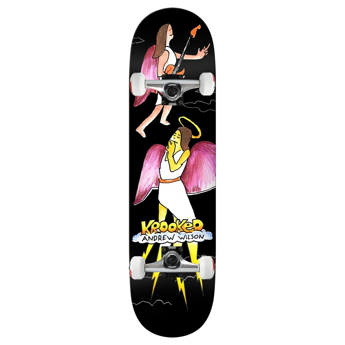 PRODUCT DETAILS Krooked Wilson Angel True Fit コンプリート スケートボード 8.25" x 31.5" 組み立て済み【商品仕様】・ 種別：コンプリート スケートボード（完成品）・ デッキサイズ：...