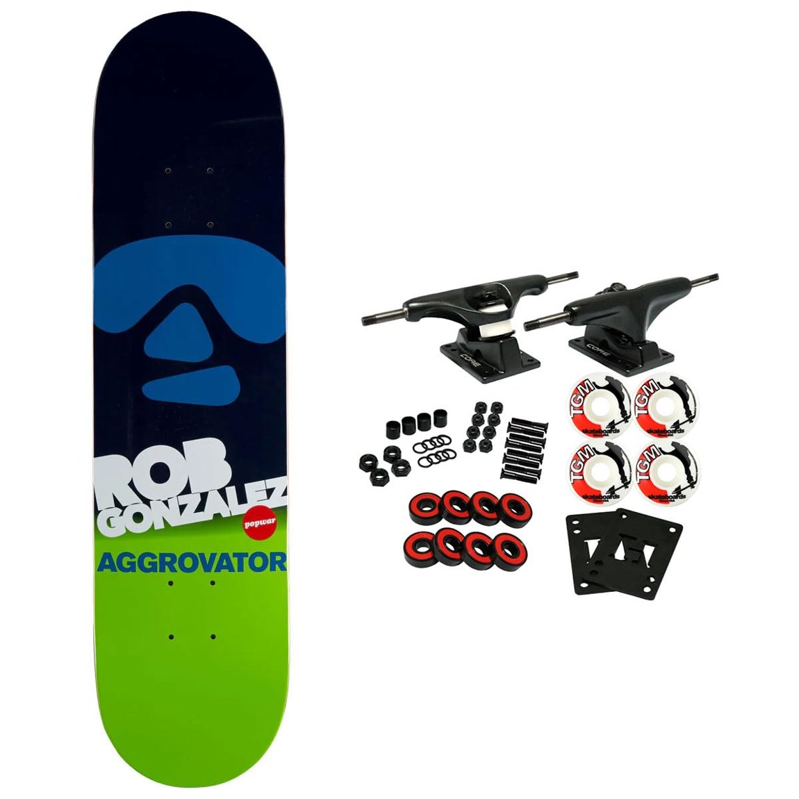 PRODUCT DETAILS Popwar Heritage Rob Gonzalez Aggrovator スケートボード コンプリート 7.75" x 31.125"【商品仕様】・ 種別：スケートボード コンプリート（組み立てキット）...