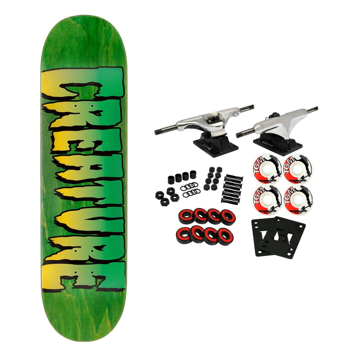 PRODUCT DETAILS Creature Logo Green コンプリート スケートボード 7.25インチ x 29.9インチ【商品仕様】・ 種別：コンプリート スケートボード（組み立てキット）・ デッキ幅：7.25インチ（約18...