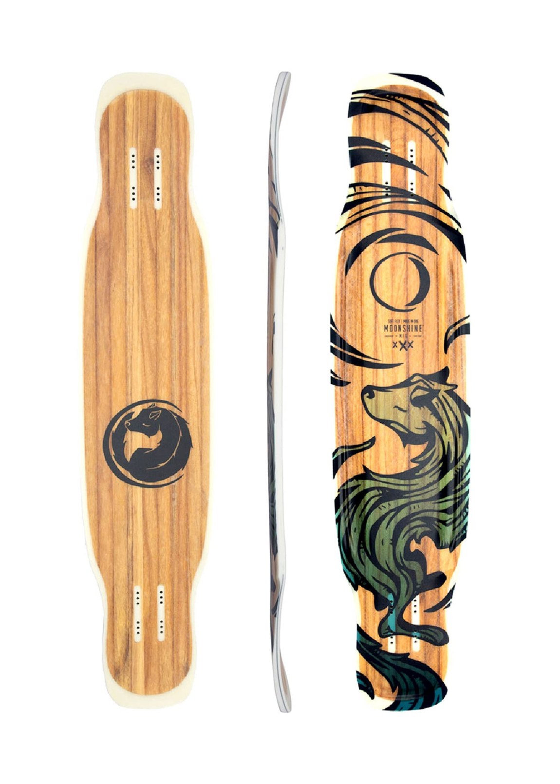 PRODUCT DETAILS Moonshine Manufacturing Miniclipse ロングボード デッキ スケートボード 9.3インチ 43インチ Soft Flex 防水構造【商品仕様】・ 種別：ロングボード デッキ（単...