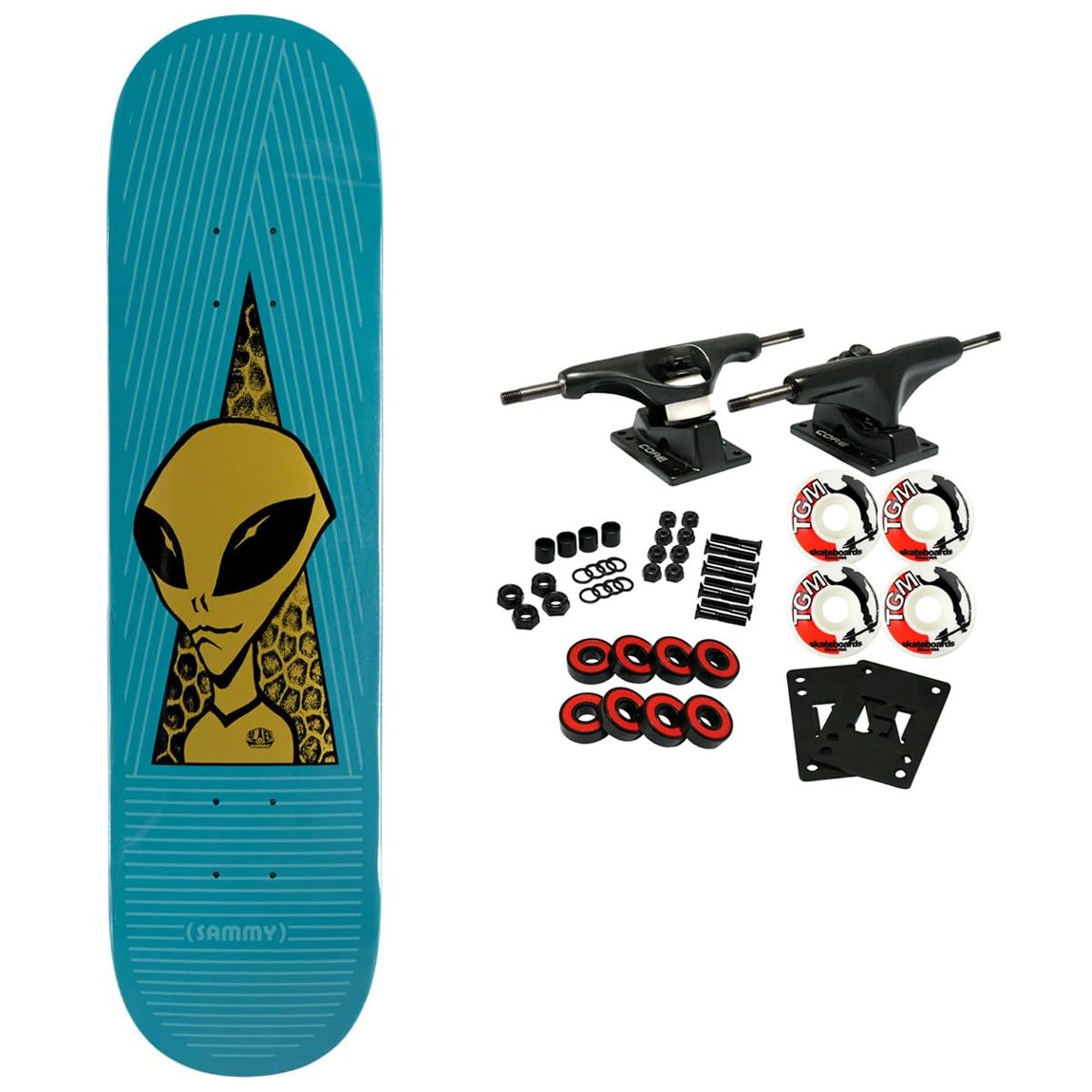 PRODUCT DETAILS Alien Workshop Sammy Montano Visitor Gold スケートボード コンプリート 8.0" x 31.625"【商品仕様】・ 種別：スケートボード コンプリート（未組み立てキッ...