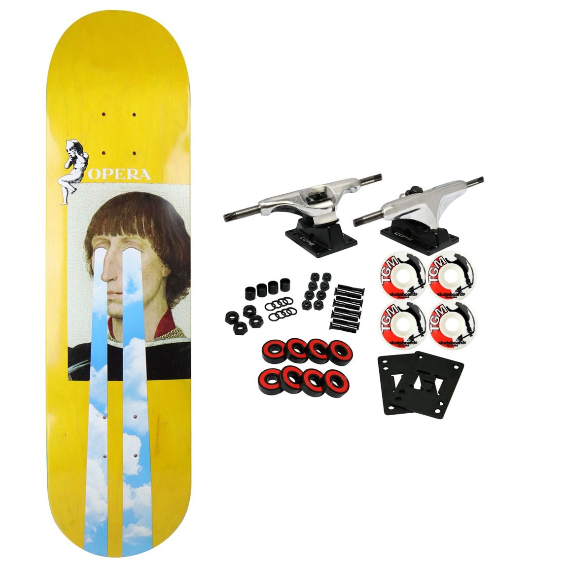 PRODUCT DETAILS Opera Rider Stock Jack Familton Drama Yellow スケートボード コンプリート 7.8 x 31.25インチ【商品仕様】・ 種別：スケートボード コンプリート（要組み立...