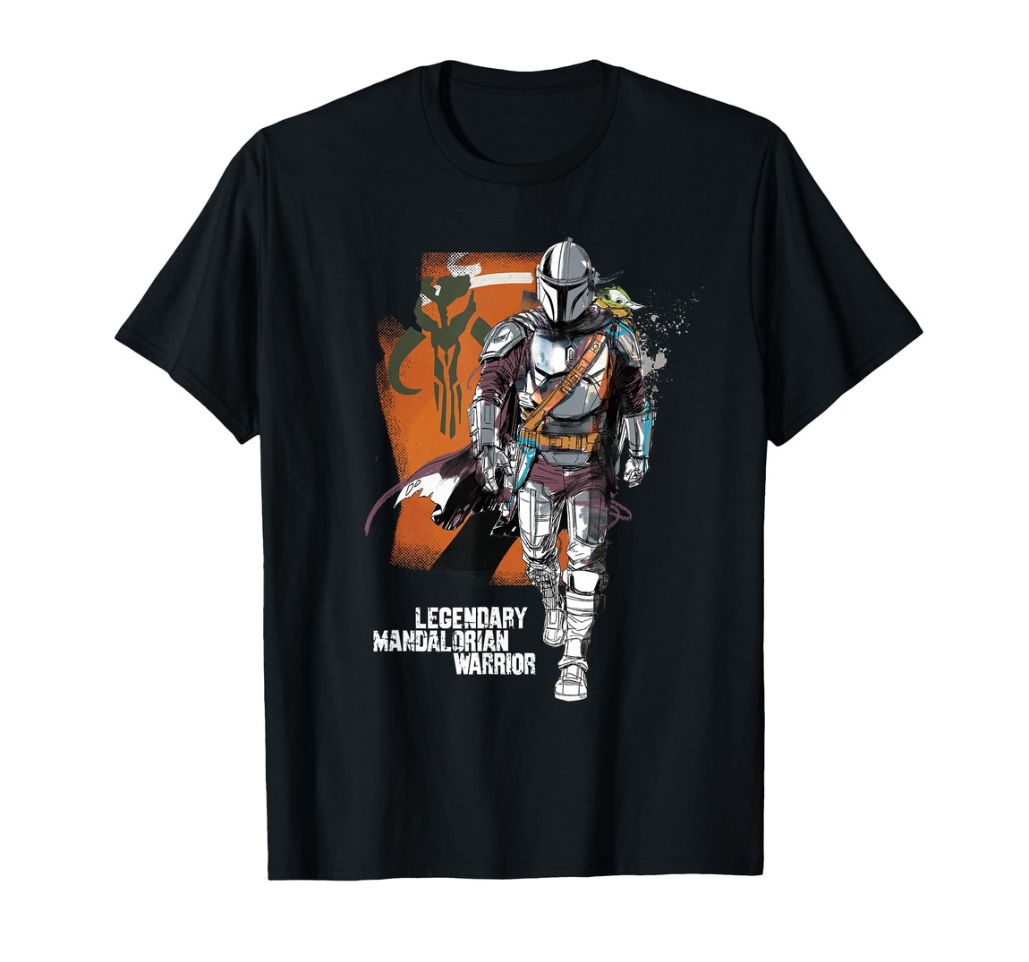 スターウォーズ マンダロリアン The Mandalorian グローグー Grogu 伝説の戦士 Legendary Warrior Tシャツ 半袖【商品情報】・ ブランド: スターウォーズ公式ライセンス・ デザイン: マンダロリアン &...