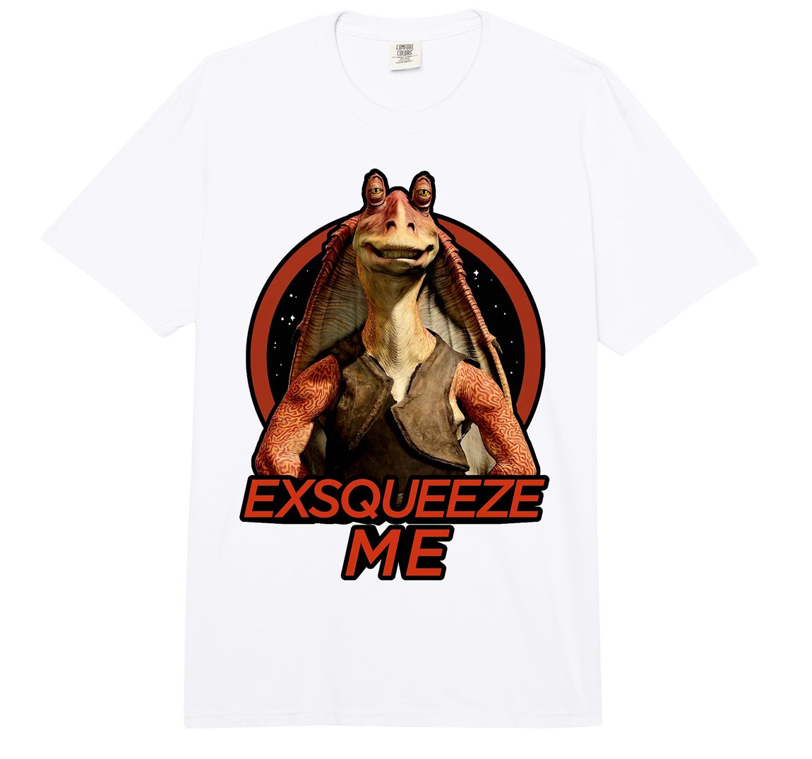 スターウォーズ ジャー・ジャー・ビンクス Jar Jar Binks エクスクィーズ・ミー Exsqueeze Me グラフィック Tシャツ 半袖【商品情報】・ ブランド: スターウォーズ公式ライセンス・ デザイン: ジャー・ジャー・ビンク...
