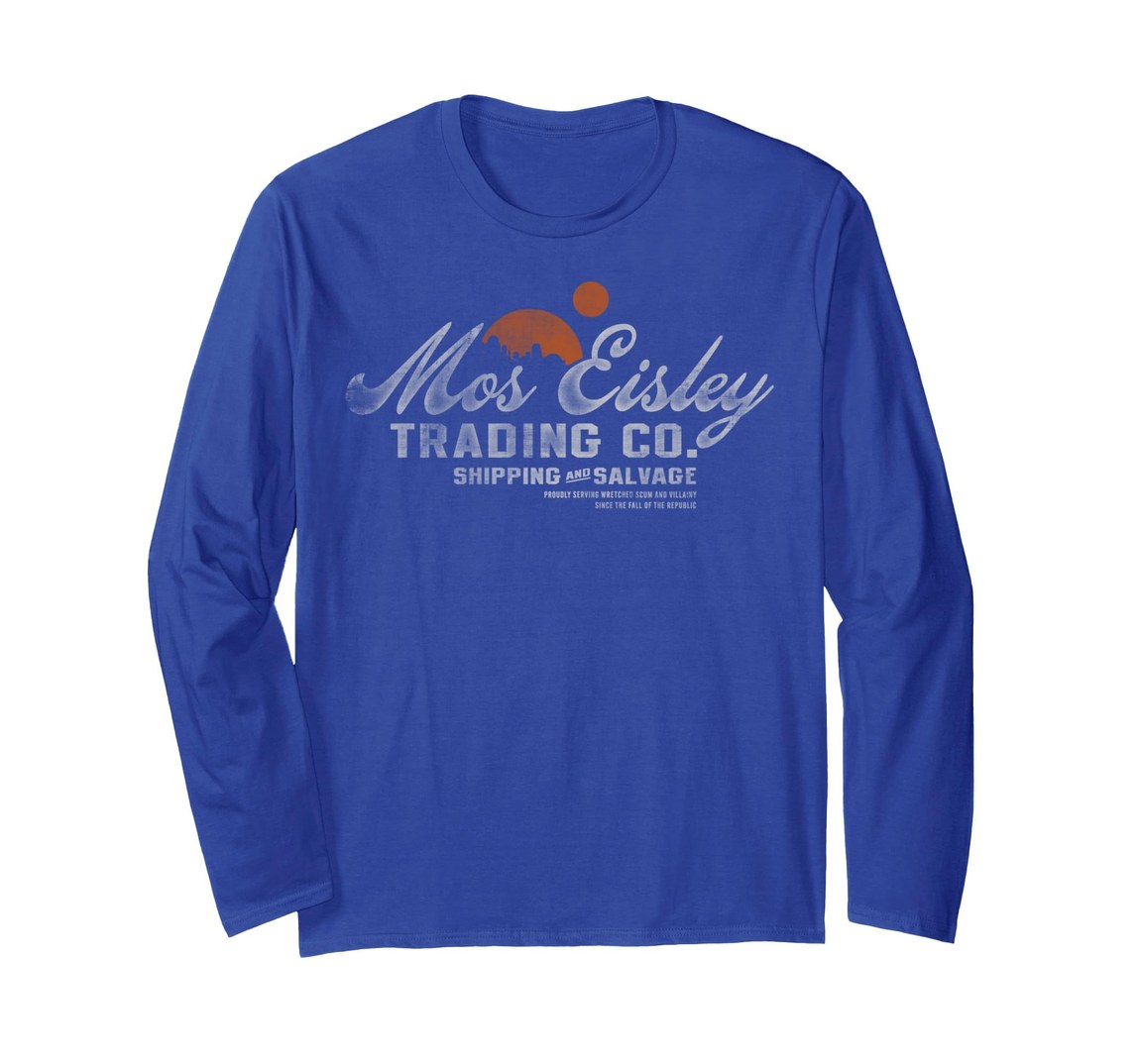 スターウォーズ モス・アイズリー Mos Eisley 貿易会社 ロゴ デザイン ロングTシャツ 長袖【商品情報】・ ブランド: スターウォーズ公式ライセンス・ デザイン: モス・アイズリー Mos Eisley トレーディング・カンパニー...