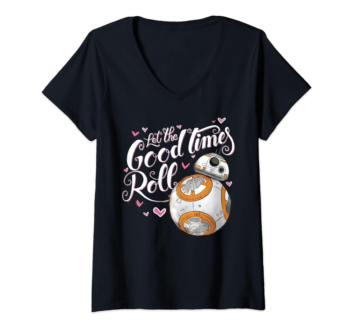 スターウォーズ Star Wars BB-8 Let The Good Times Roll キャラクターデザイン Vネック Tシャツ 半袖【商品情報】・ ブランド: スターウォーズ公式ライセンス・ デザイン: BB-8 グラフィック・ ア...