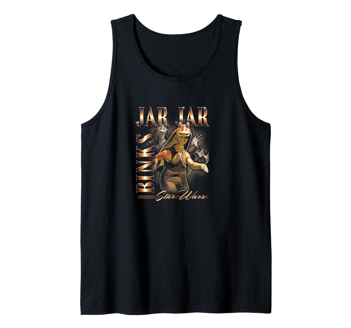 スターウォーズ エピソード1/ファントム・メナス Star Wars Episode I ジャー・ジャー・ビンクス Jar Jar Binks ポスター デザイン タンクトップ【商品情報】・ ブランド: スター・ウォーズ 公式ライセンス・ ...