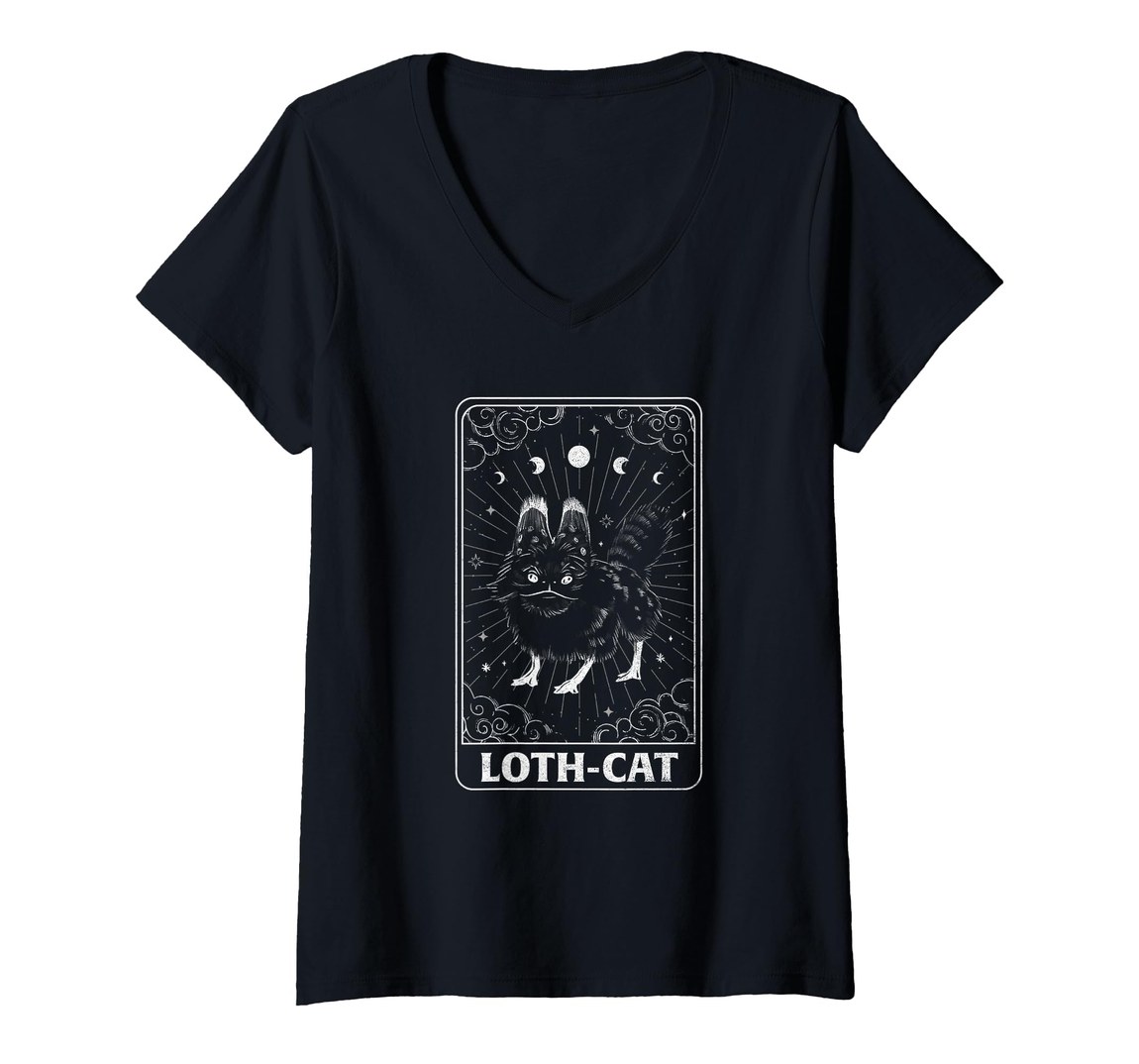 スターウォーズ：アソーカ Star Wars: Ahsoka ロス＝キャット Loth-Cat タロットカード セレスティアル デザイン Vネック Tシャツ 半袖【商品情報】・ ブランド: スターウォーズ公式ライセンス・ デザイン: ロス＝...