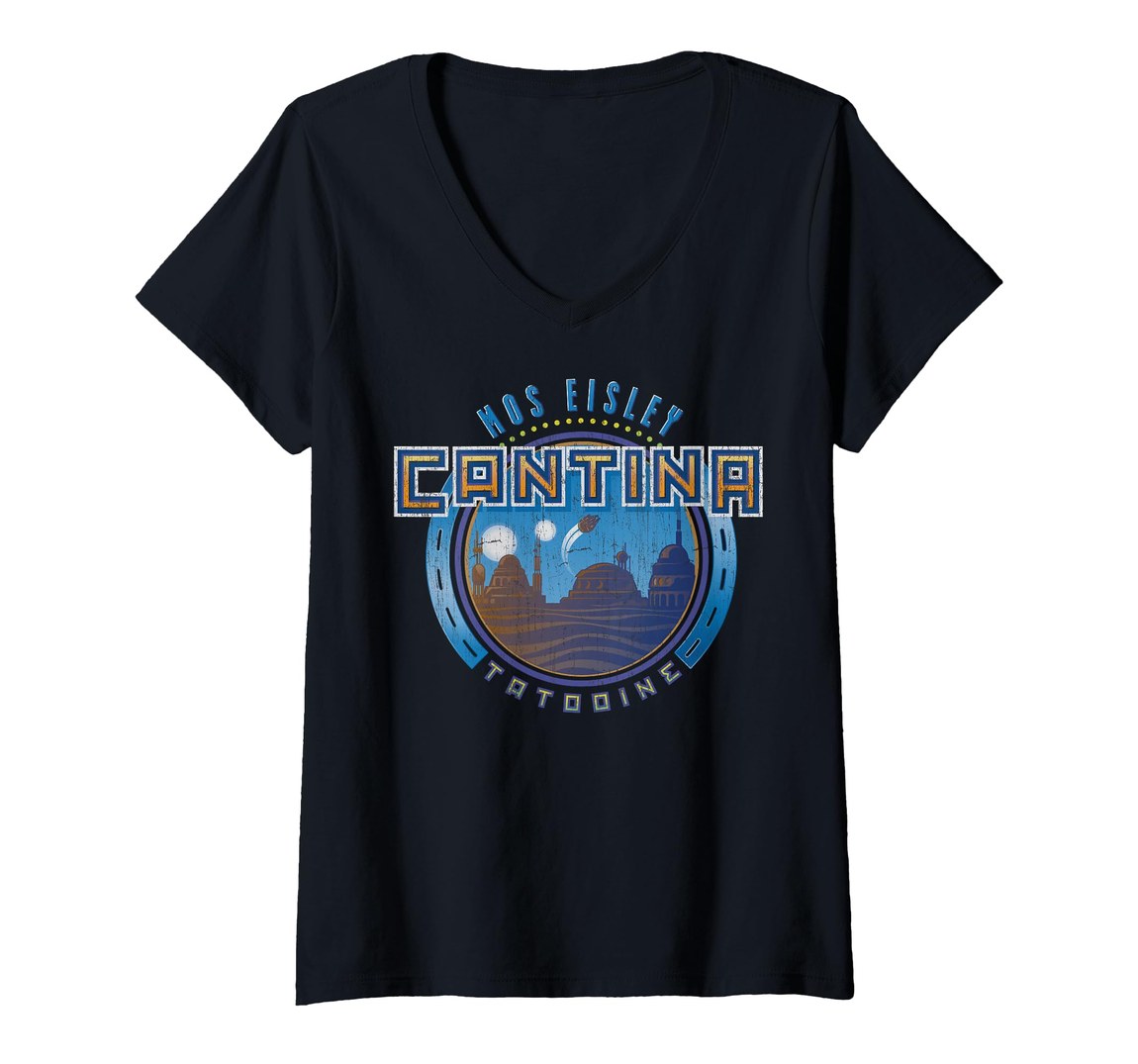 スターウォーズ モス・アイズリー・カンティーナ Mos Eisley Cantina タトゥイーン Tatooine ロゴ レディース Vネック Tシャツ 半袖【商品情報】・ ブランド: スターウォーズ公式ライセンス Star Wars O...