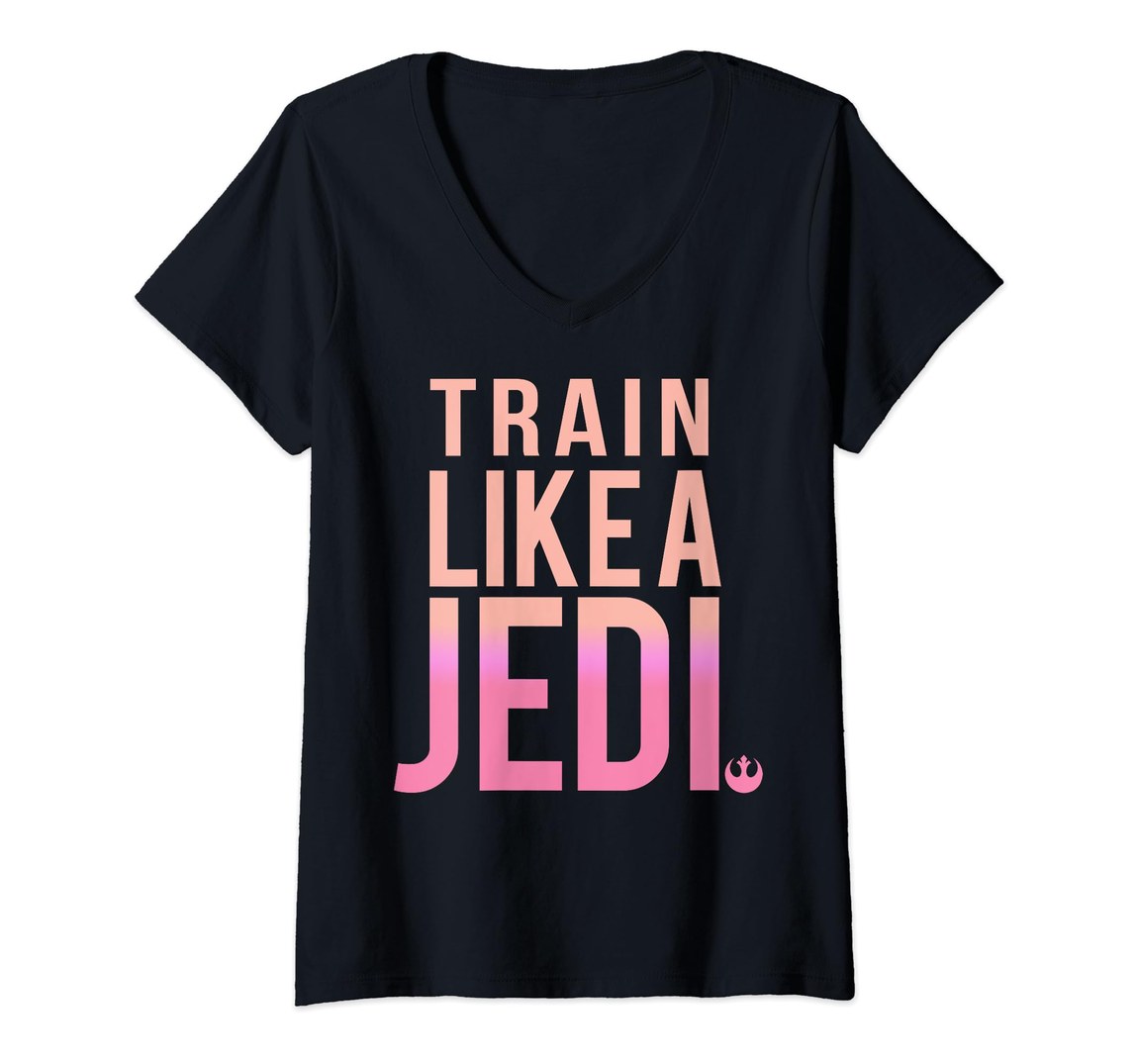 スターウォーズ Star Wars ジェダイ Jedi Train Like A Jedi ピンク テキスト ロゴ Vネック Tシャツ 半袖【商品情報】・ ブランド: スター・ウォーズ公式ライセンス・ デザイン: Train Like A ...