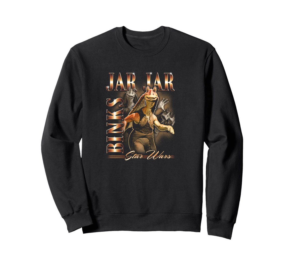 スターウォーズ エピソード1/ファントム・メナス Star Wars: Episode I ジャー・ジャー・ビンクス Jar Jar Binks ポスターデザイン スウェット 長袖【商品情報】:・ ブランド: スターウォーズ公式ライセンス・...