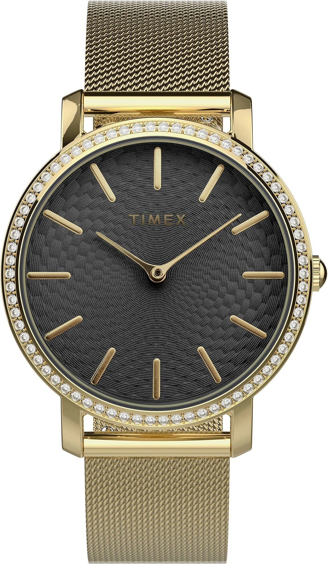 PRODUCT DETAILS タイメックス Transcend Celestial レディース 腕時計 34mm ブラック文字盤 ゴールド ステンレスバンド【商品仕様】・ ケース径：34mm・ ケース素材：ステンレススチール（ゴールドトー...