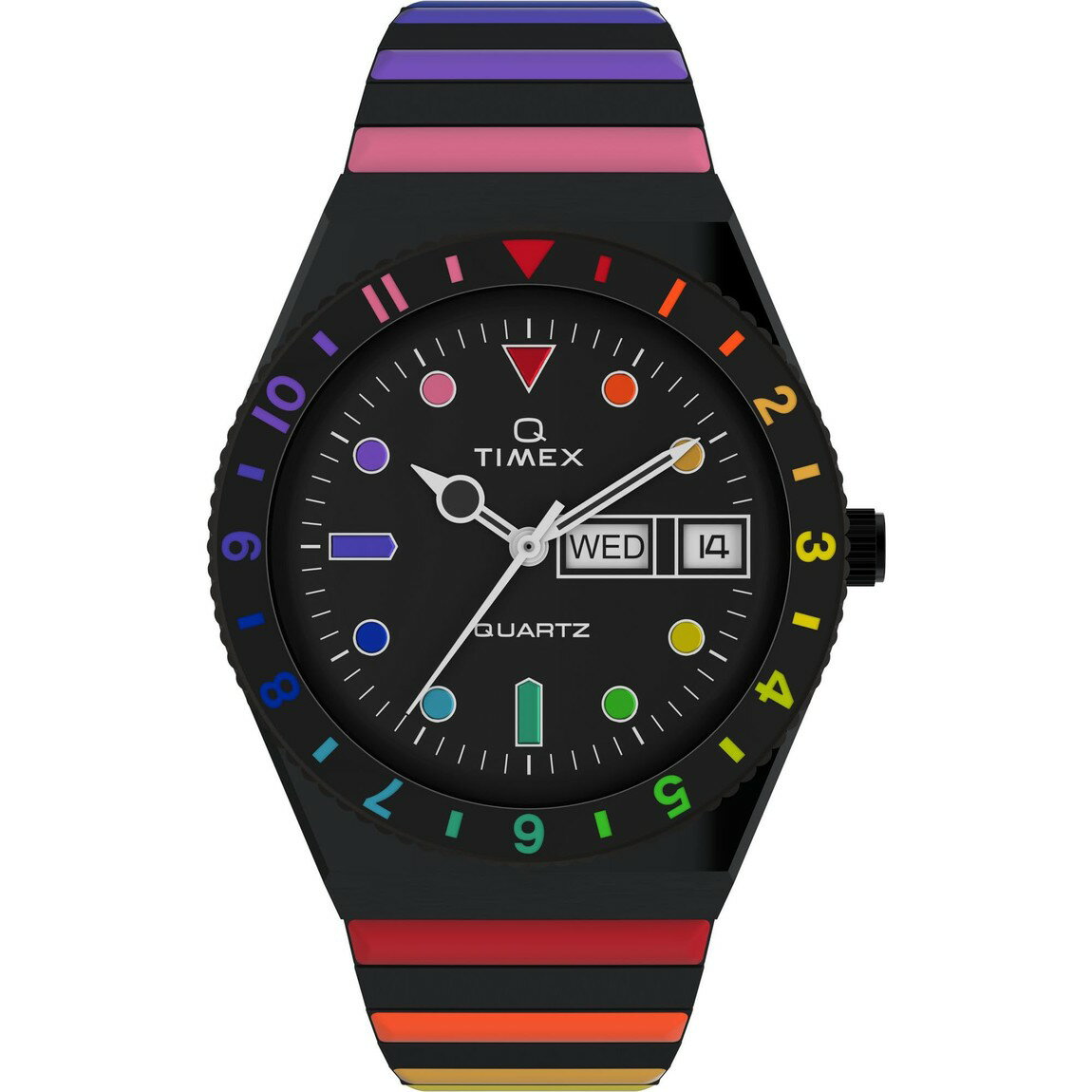 PRODUCT DETAILS タイメックス Q Timex レディース 腕時計 トリプルブラック エクスパンションベルト 36mm【商品仕様】・ ムーブメント：クォーツ・ ケース径：36mm・ ケース素材：ステンレススチール・ 文字盤色：...