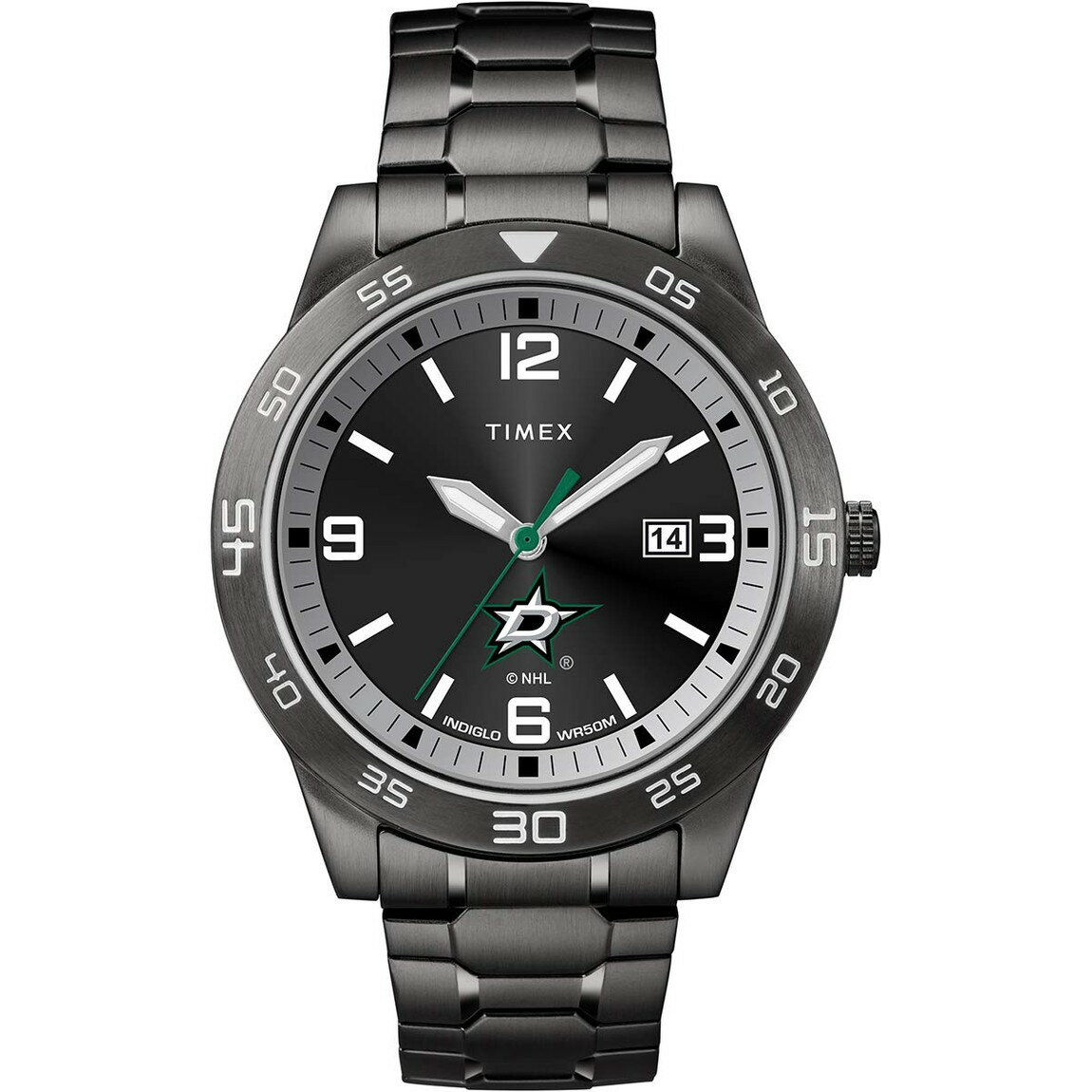 PRODUCT DETAILS タイメックス NHL Acclaim Dallas Stars メンズ ブラック ステンレス 伸縮バンド インディグロ カレンダー 42mm【商品仕様】・ ムーブメント：クォーツ・ ケース径：42mm・ ケー...