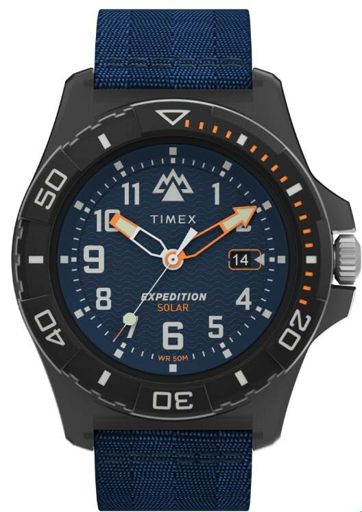 PRODUCT DETAILS タイメックス Expedition North Freedive Ocean メンズ ソーラー 樹脂バンド 50m防水 ブルー 46mm【商品仕様】・ ムーブメント：ソーラー・ ケース径：46mm・ ケース素...