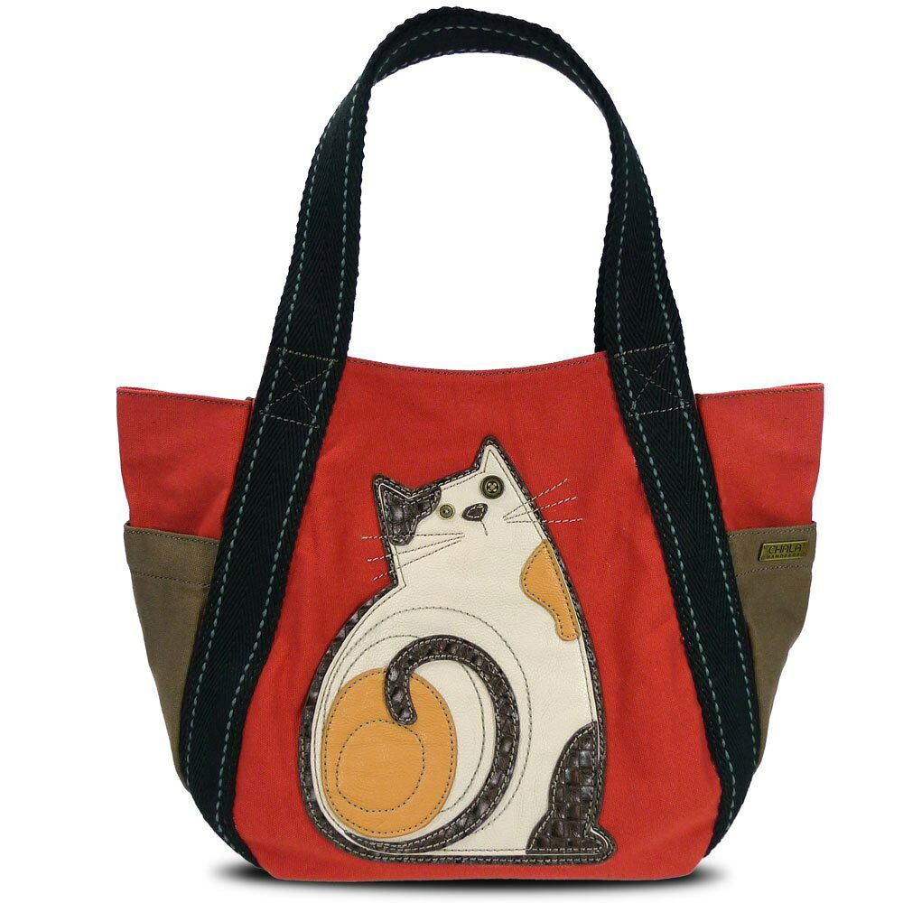 PRODUCT DETAILS CHALA キャット 猫 トートバッグ キャンバス オレンジ【商品仕様】・ アイテム種別：トートバッグ・ 素材：キャンバス・ サイズ：約 幅48cm × 高さ30cm × 奥行24cm・ ハンドル高さ：約23...