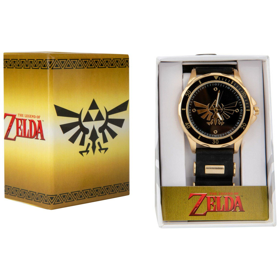 PRODUCT DETAILS Accutime Zelda Triforce ウォッチ 腕時計 ブラック ゴールド ラバーバンド ハイラル紋章【商品仕様】・ブランド：Accutime・商品カテゴリ：腕時計・カラー：ブラック×ゴールド・バン...