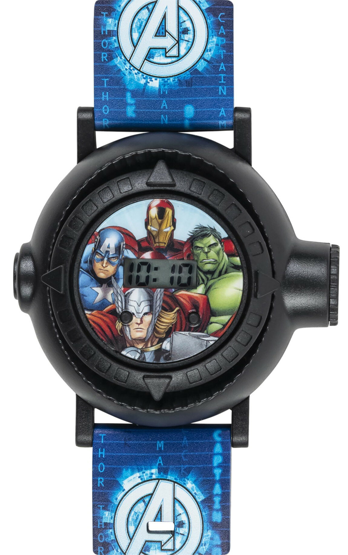 PRODUCT DETAILS Marvel Avengers キッズ デジタル腕時計 プロジェクター機能付き 子供用 アベンジャーズ キャラクター ブルー【商品仕様】・ブランド：Marvel・タイプ：キッズ用デジタル腕時計・機能：10種類...