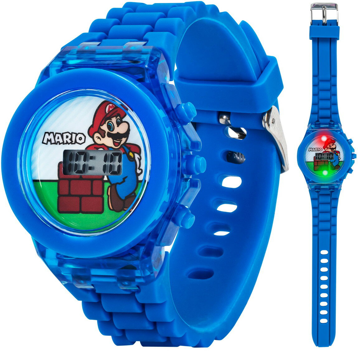 PRODUCT DETAILS Super Mario キッズ デジタル腕時計 LCD LEDライト点滅機能付き シリコンバンド ブルー【商品仕様】・ブランド：Super Mario・表示方式：デジタル（LCDディスプレイ）・機能：LEDラ...