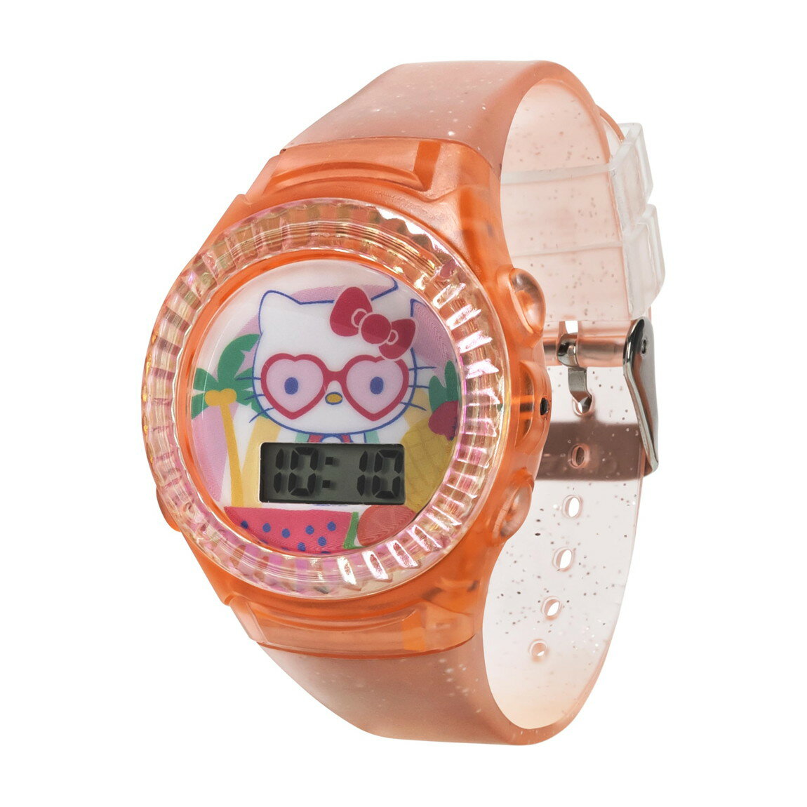 PRODUCT DETAILS Sanrio Hello Kitty キッズ デジタル腕時計 ピンク グリッター ストラップ 子供用 おしゃれ かわいい【商品仕様】・ブランド：Sanrio・キャラクター：Hello Kitty・表示方式：デ...