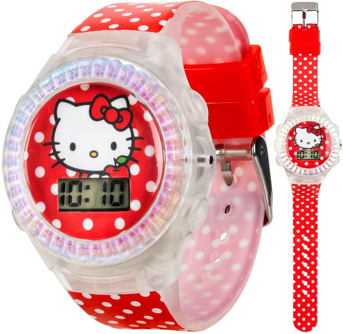 PRODUCT DETAILS Sanrio Hello Kitty キッズウォッチ 腕時計 レッド ドット柄 ストラップ デジタル表示【商品仕様】・ブランド：Sanrio・表示方式：デジタル（LCD）・デザイン：Hello Kittyドッ...