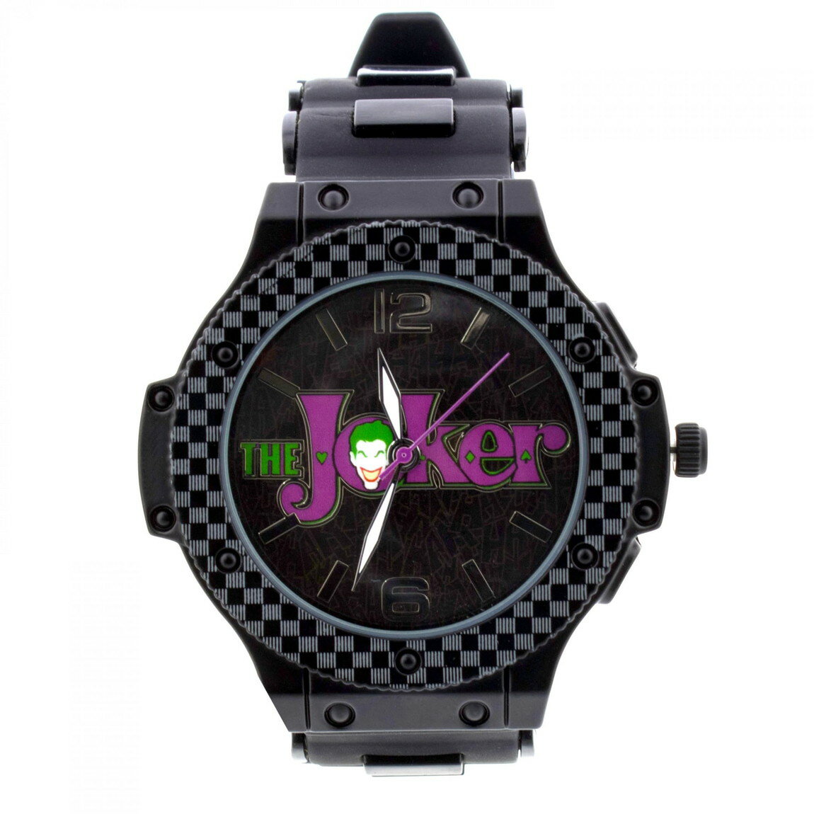 PRODUCT DETAILS Accutime Joker メンズ 腕時計 アナログ ブラック パープル ロゴ デザイン【商品仕様】・ブランド：Accutime・タイプ：アナログ腕時計・カラー：ブラック（本体・ベルト）、パープル（ロゴ）・...