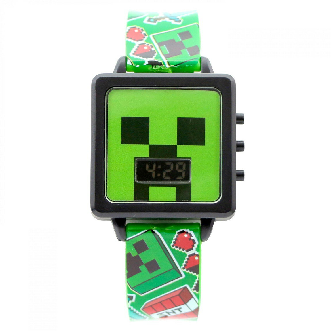 PRODUCT DETAILS Minecraft Creeper デジタル腕時計 キッズ ウォッチ グリーン キャラクター グッズ【商品仕様】・ブランド：Minecraft・種類：キッズ用デジタル腕時計・デザイン：クリーパーの顔モチーフ・...