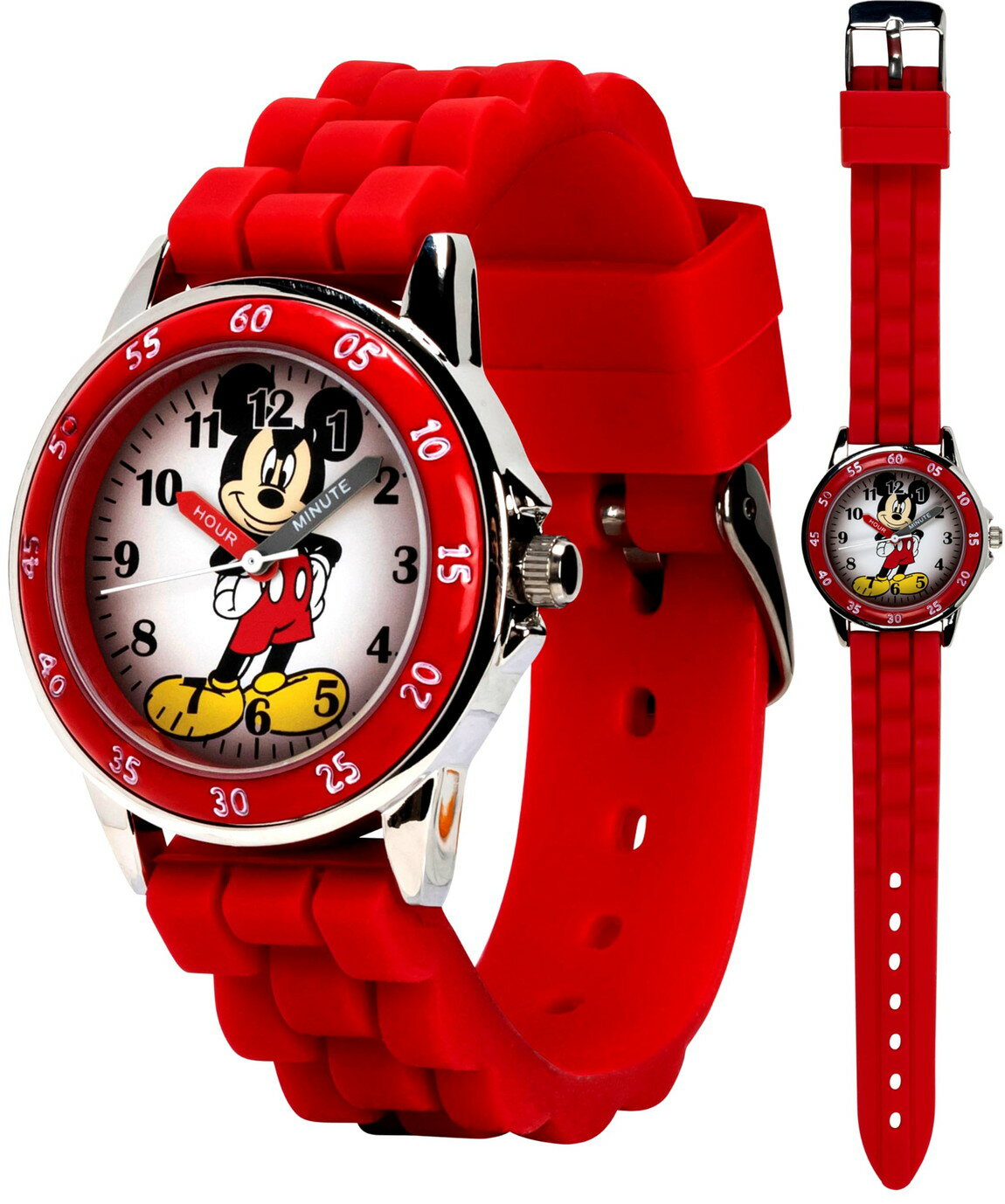 PRODUCT DETAILS Disney Mickey Mouse キッズ 腕時計 アナログ 時計 レッド シリコンベルト 知育 読み方学習【商品仕様】・ブランド：Disney・タイプ：アナログ腕時計・素材：シリコン（ベルト）・カラー：...