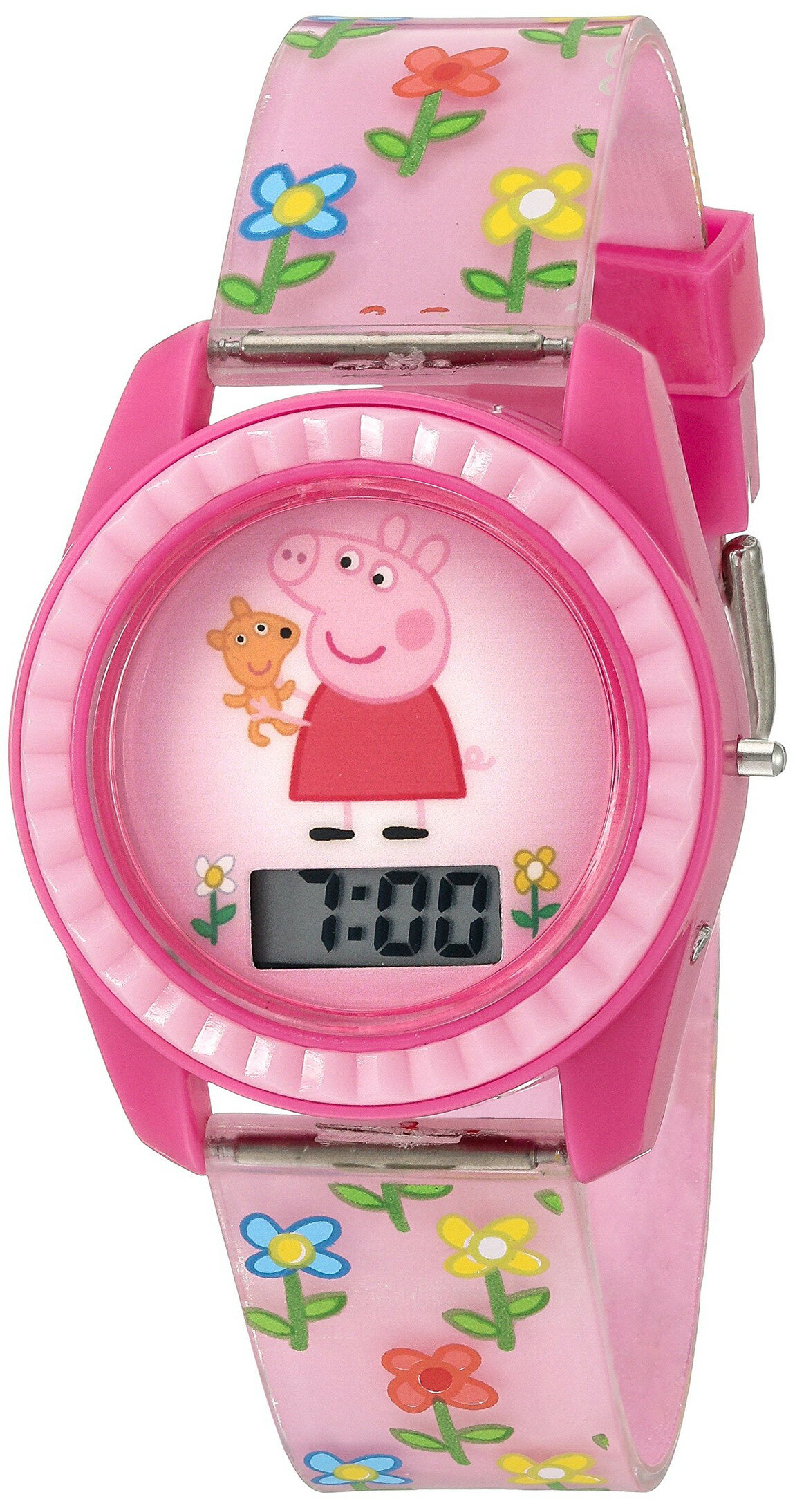 PRODUCT DETAILS Peppa Pig キッズ デジタル腕時計 ピンク 花柄 子供用 キャラクターウォッチ プレゼント【商品仕様】・ブランド：Peppa Pig・タイプ：デジタル腕時計・表示方式：LCDデジタル表示・カラー：ピン...