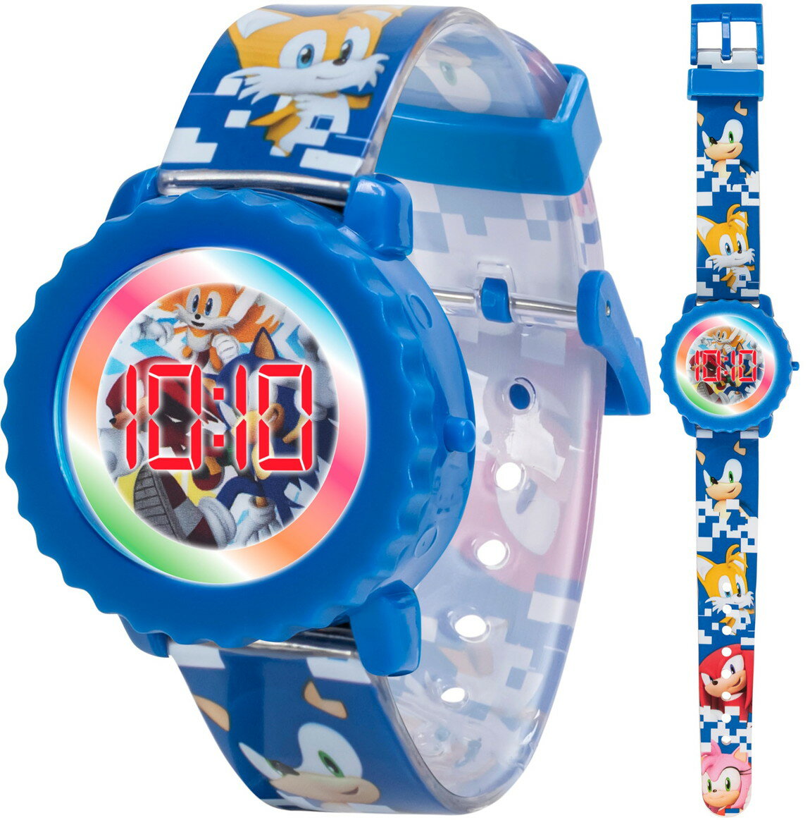 PRODUCT DETAILS Sonic The Hedgehog キッズ用デジタル腕時計 LEDライト点滅機能付き ブルー キャラクターデザイン【商品仕様】・ムーブメント：デジタルクォーツ・表示方式：LEDデジタル表示・ケースサイズ：直...