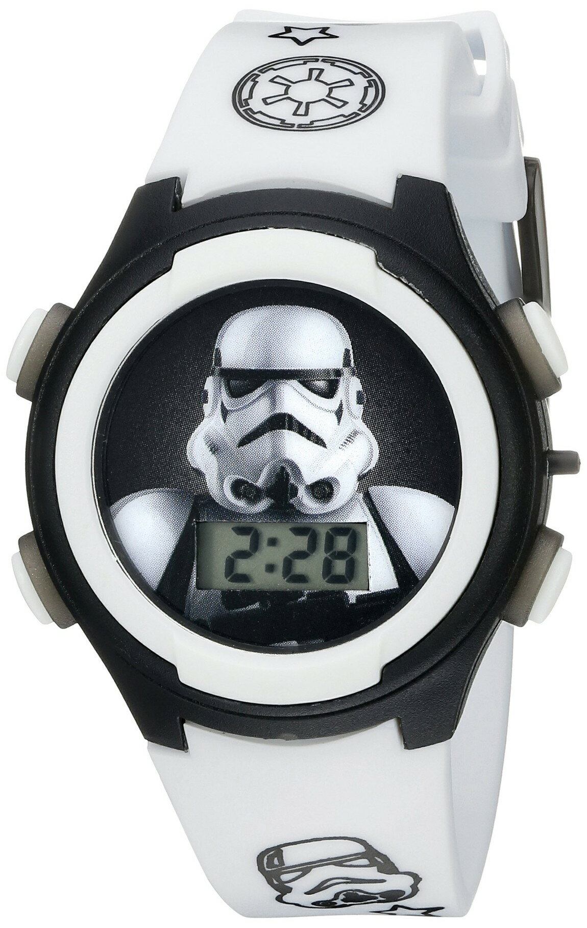 PRODUCT DETAILS Accutime Star Wars ストームトルーパー キッズ 腕時計 デジタル ホワイト 子供用 キャラクターウォッチ【商品仕様】・ブランド：Accutime・表示方式：デジタル・ケース直径：約37mm・...