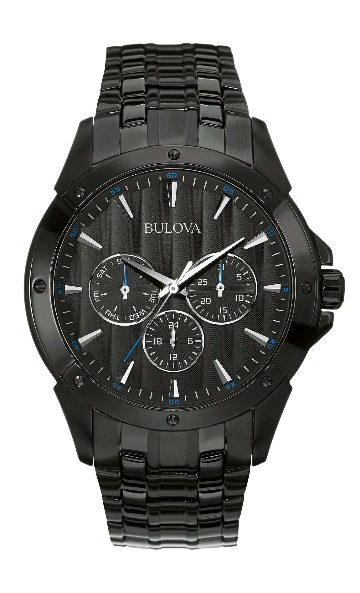 PRODUCT DETAILS Bulova Classic Dress 腕時計 6針 マルチファンクション ブラック文字盤 クォーツ メンズ 43mm 98C121【商品仕様】・ ブランド：Bulova・ ムーブメント：クォーツ（6針マル...