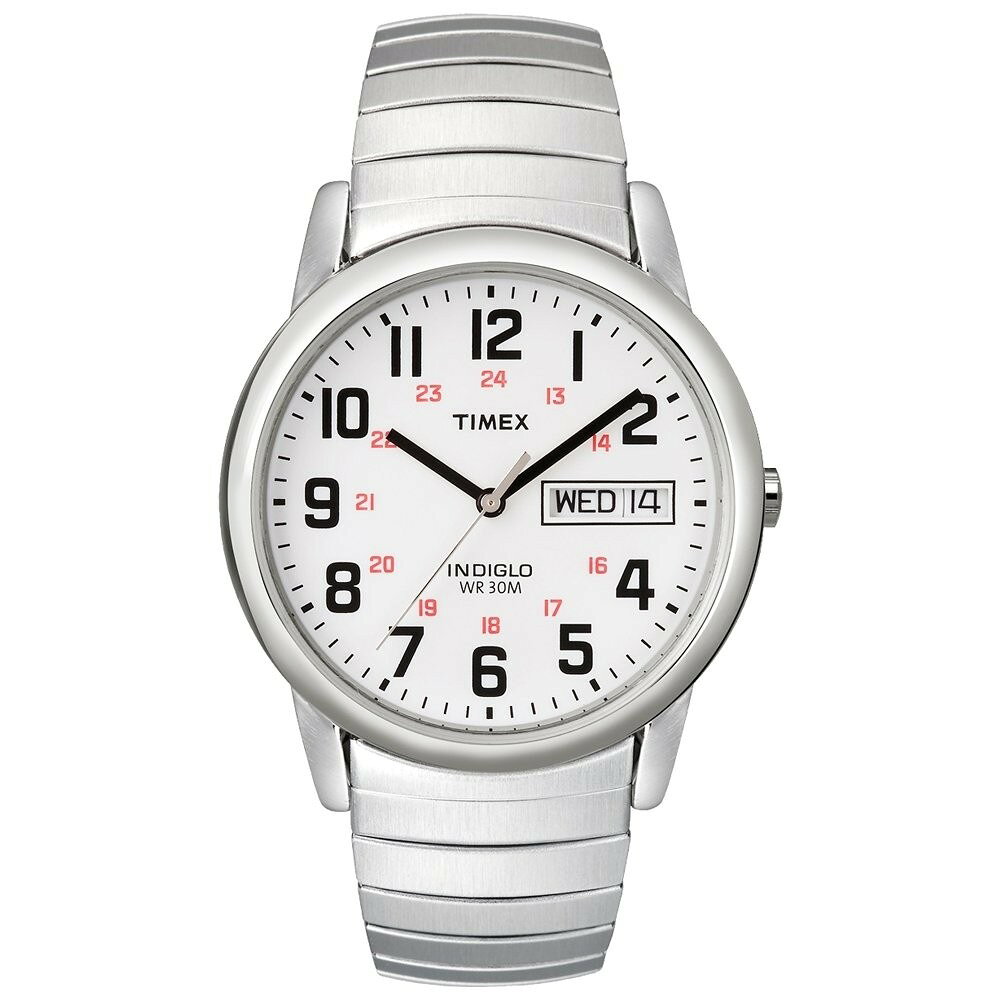 PRODUCT DETAILS Timex Easy Reader 腕時計 35mm シルバー ホワイト文字盤 蛇腹バンド メンズ Day-Date【商品仕様】・ ブランド：Timex・ ムーブメント：クオーツ・ ケース径：35mm・ ケー...