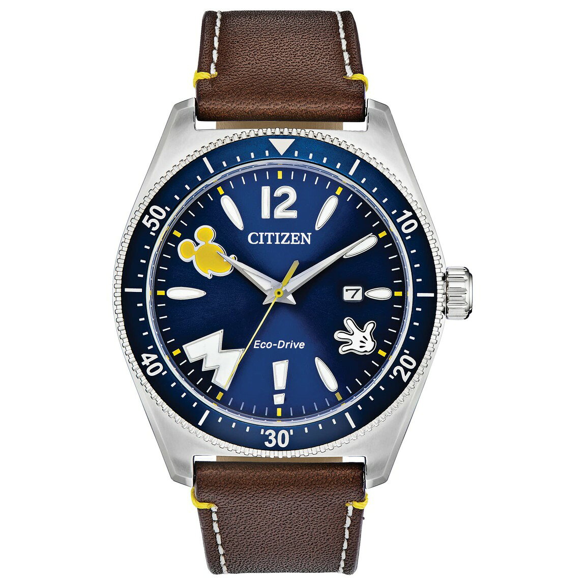 PRODUCT DETAILS Citizen Eco-Drive Disney 腕時計 ミッキーマウス ネイビー文字盤 ブラウンレザーベルト メンズ AW1599-00W【商品仕様】・ ブランド：Citizen・ ムーブメント：Eco-D...