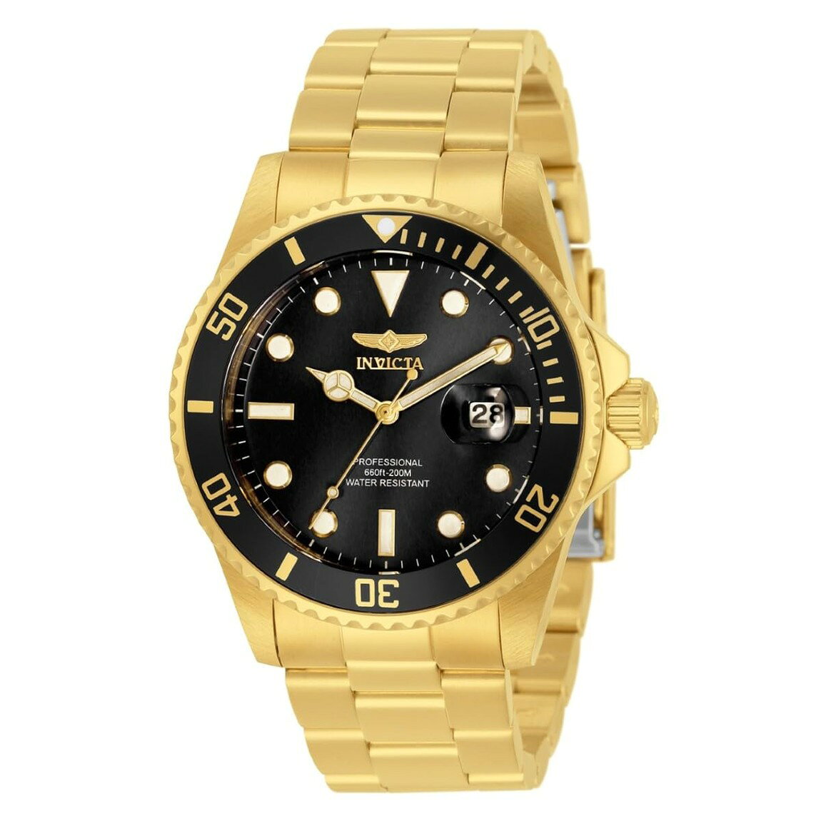 PRODUCT DETAILS Invicta Pro Diver 腕時計 ブラックダイヤル イエローゴールド メンズ クオーツ 33271【商品仕様】・ ブランド：Invicta・ ムーブメント：日本製クオーツ（PC32 Caliber）...
