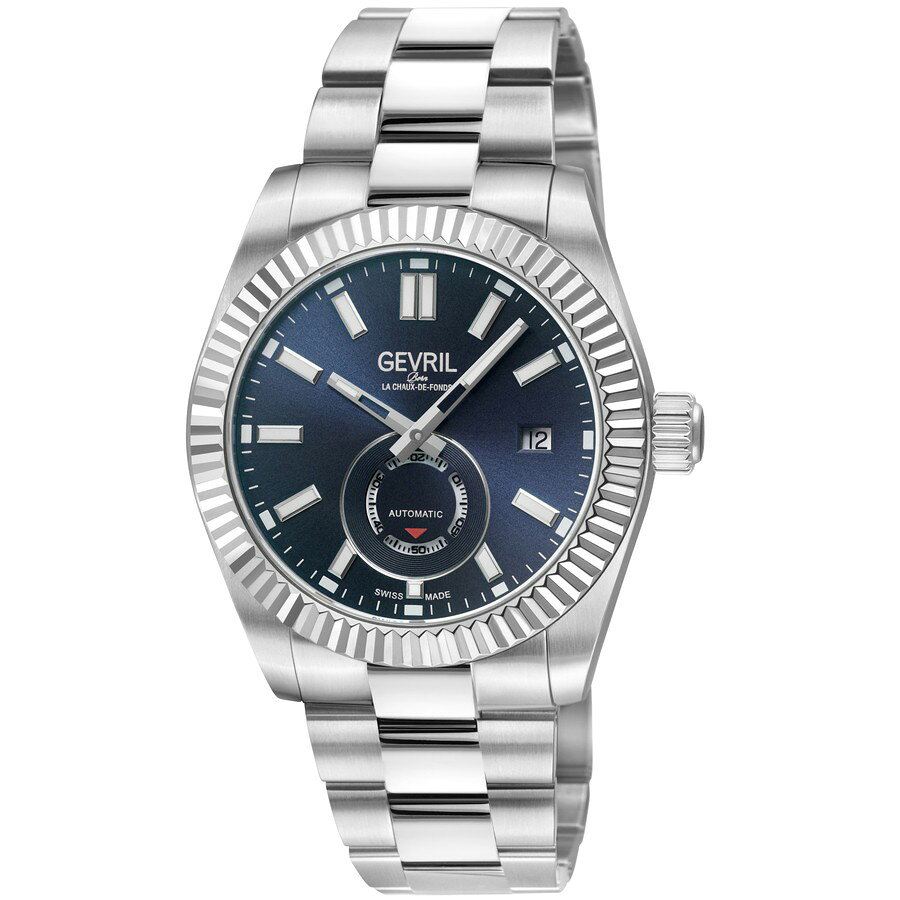 PRODUCT DETAILS Gevril West Village 腕時計 メンズ ブルー文字盤 自動巻 ステンレス 40mm 48980B【商品仕様】・ ブランド：Gevril・ ムーブメント：自動巻（ETA Caliber 2895...