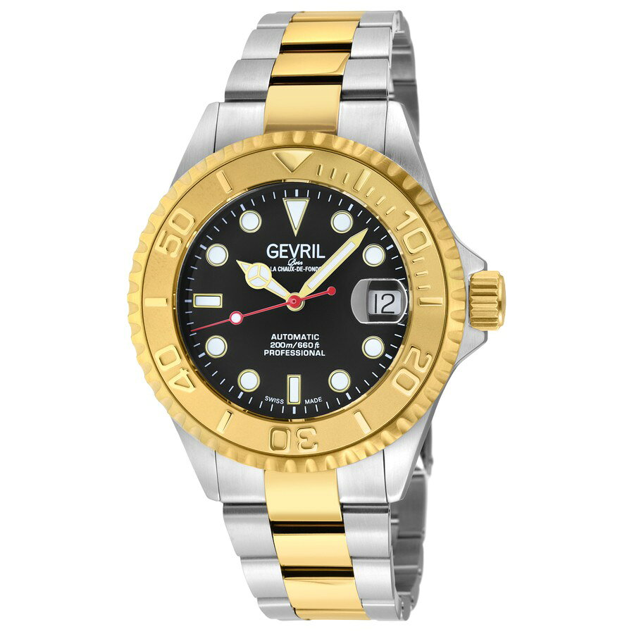 PRODUCT DETAILS Gevril Wall Street 腕時計 自動巻 ブラック文字盤 コンビベルト メンズ 4755B【商品仕様】・ ブランド：Gevril・ ムーブメント：自動巻（Sellita Caliber SW200...