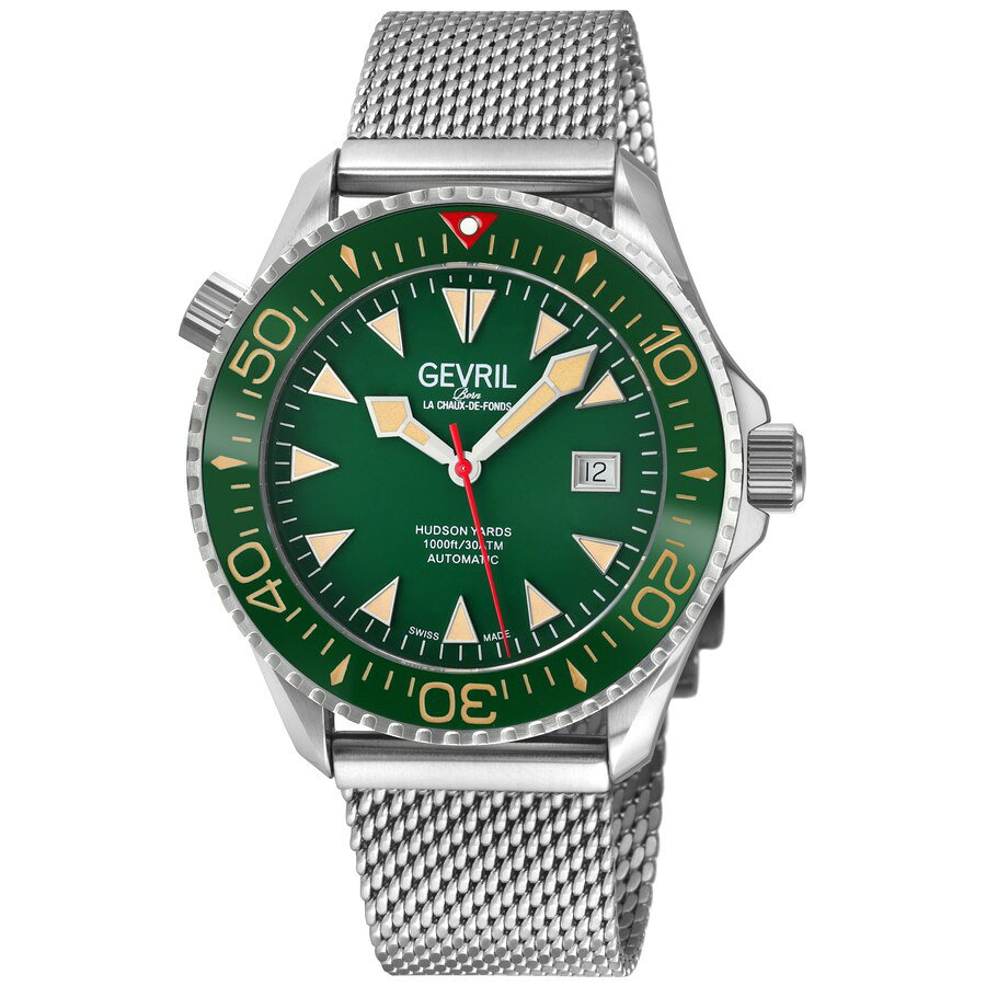 PRODUCT DETAILS Gevril Hudson Yards 腕時計 自動巻き メンズ グリーン文字盤 ステンレス 48846B【商品仕様】・ ブランド：Gevril・ シリーズ：Hudson Yards・ ムーブメント：自動巻き...