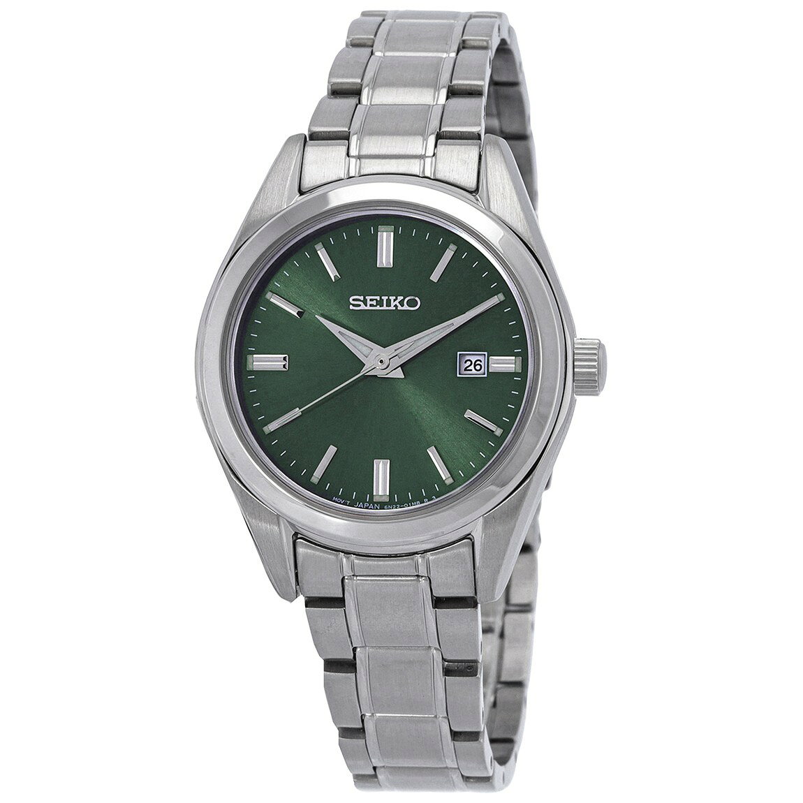PRODUCT DETAILS Seiko Essentials 腕時計 レディース クオーツ グリーン文字盤 ステンレス サファイアガラス SUR533【商品仕様】・ ブランド：Seiko・ ムーブメント：クオーツ・ ケース素材：ステンレ...