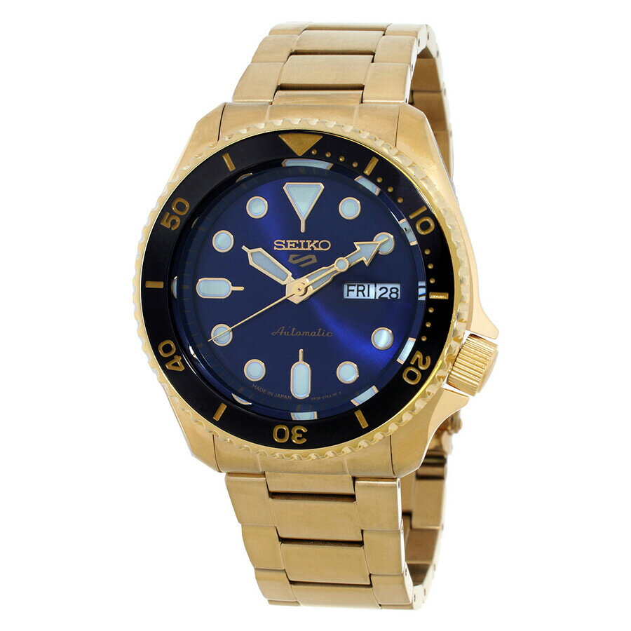PRODUCT DETAILS Seiko 5 Sports メンズ 腕時計 自動巻き ブルー文字盤 ゴールド ステンレススチール【商品仕様】・ ムーブメント：自動巻き（キャリバー4R36、24石）・ ケース素材：ステンレススチール（ゴール...