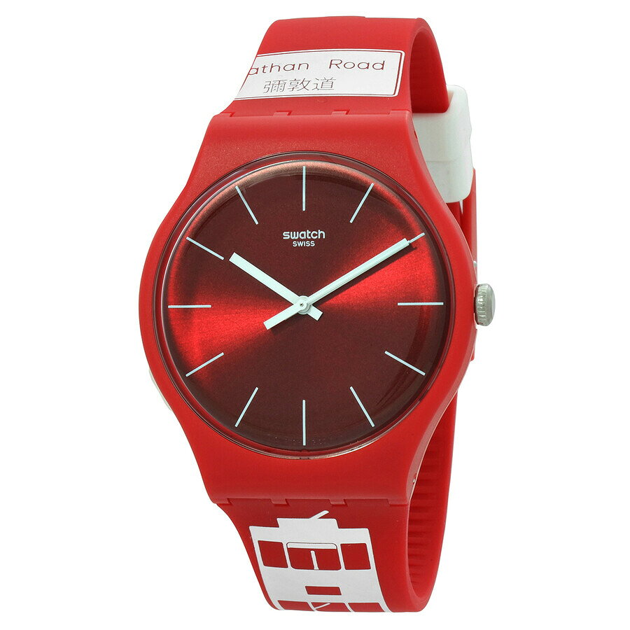 PRODUCT DETAILS Swatch 腕時計 Flower Bay レッド文字盤 ユニセックス クォーツ シリコンストラップ 41mm【商品仕様】・ ムーブメント：クォーツ・ ケース素材：プラスチック・ ケースサイズ：41mm・ ブ...