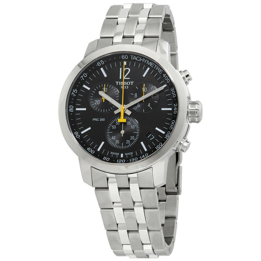 PRODUCT DETAILS Tissot PRC 200 腕時計 メンズ クォーツ クロノグラフ ブラック文字盤 ステンレススチールベルト【商品仕様】・ ムーブメント：クォーツ（ETA G10.212）・ ケース素材：316Lステンレス...