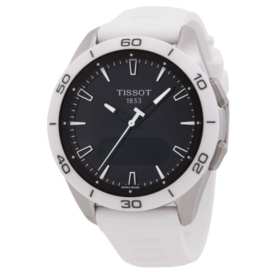 商品説明 主な機能/スペック・シルバートーンのチタンケースにホワイトシリコンストラップ・固定式ホワイトセラミックベゼル・ブラック文字盤にブラックの針とインデックスアワーマーカー・外周にミニッツマーカー・アナログ表示・クォーツムーブメント・傷...