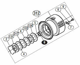 商品説明商品説明納期:1〜2週間程度でのご発送予定シマノ　15 ツインパワー 3000HGM用標準スプール商品は画像312番のパーツ一式（2、4〜9、131、133、134、317番）となります。こちらの商品はメーカーへのパーツ発注手配の為...